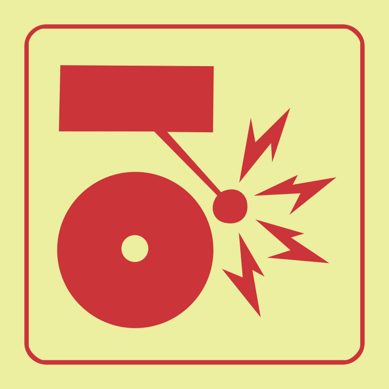 F31 - SABS Fire alarm photoluminescent safety sign | Safety Signs ...
